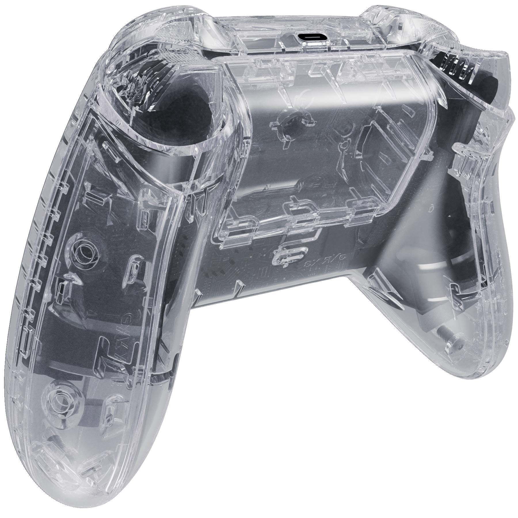 eXtremeRate Full Set Shell Buttons for Xbox Series X & S Controller, Clear Replacement Accessories Side Rails Grips Front Back Plate Cover for Xbox Core Wireless Controller [Controller Excluded]