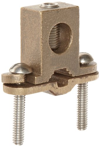 Morris Products Heavy Duty Ground Clamp – For Connecting Grounding Conductor to Water Pipes, Copper Tubing, Rebar, Ground Rods – 1/2-1” Water Pipe, Ground Rod Range, 8-4/0 Wire Range, (91610)