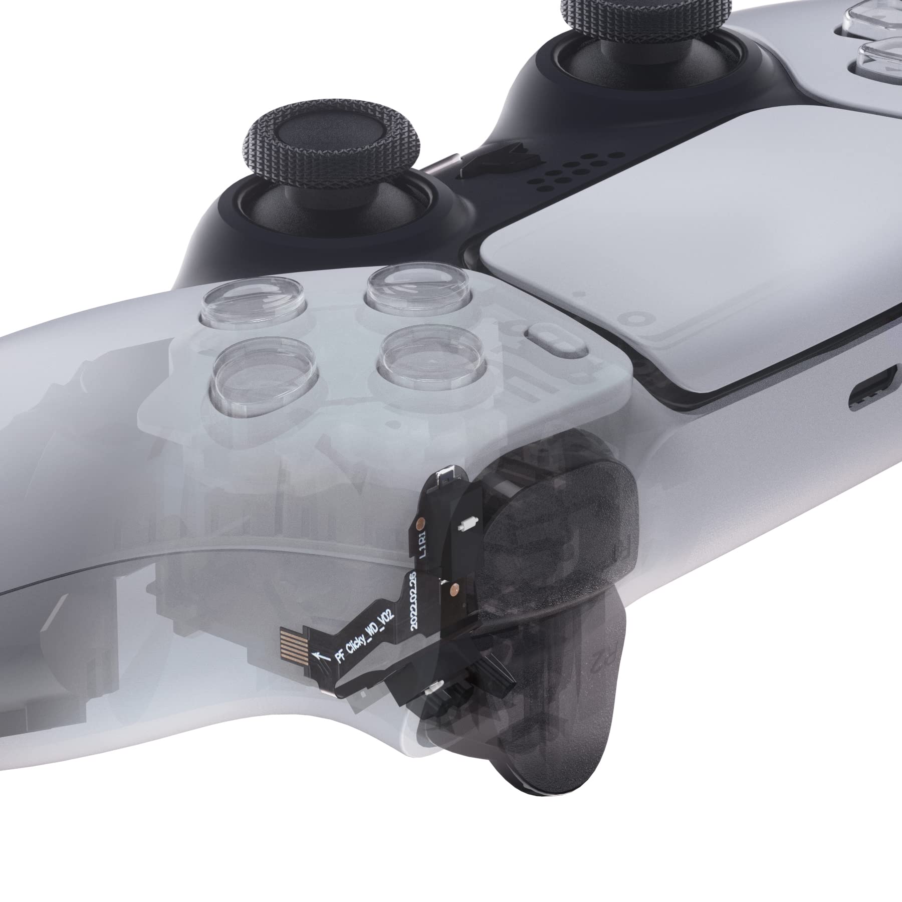 eXtremeRate Micro Switch - Strong Version Clicky Hair Trigger Kit for PS5 Controller Shoulder Buttons, Ergonomic Micro Switch Bumper Trigger Buttons Mouse Click for PS5 Controller BDM-010 & BDM-020