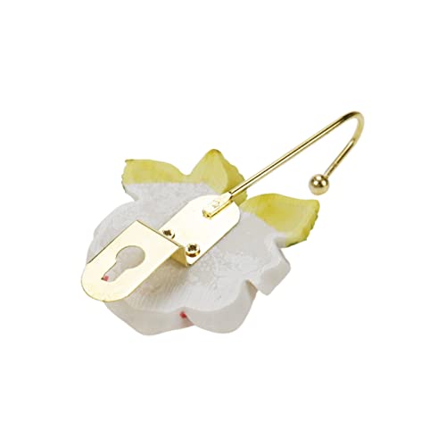 Wealrit 2 pcs Rose Wall Hooks,Wall Mounted Towel Hooks,Decorative Robe Hook,Heavy Duty Coat Hooks for Coat Scarf Bag Cap Hat,Pink