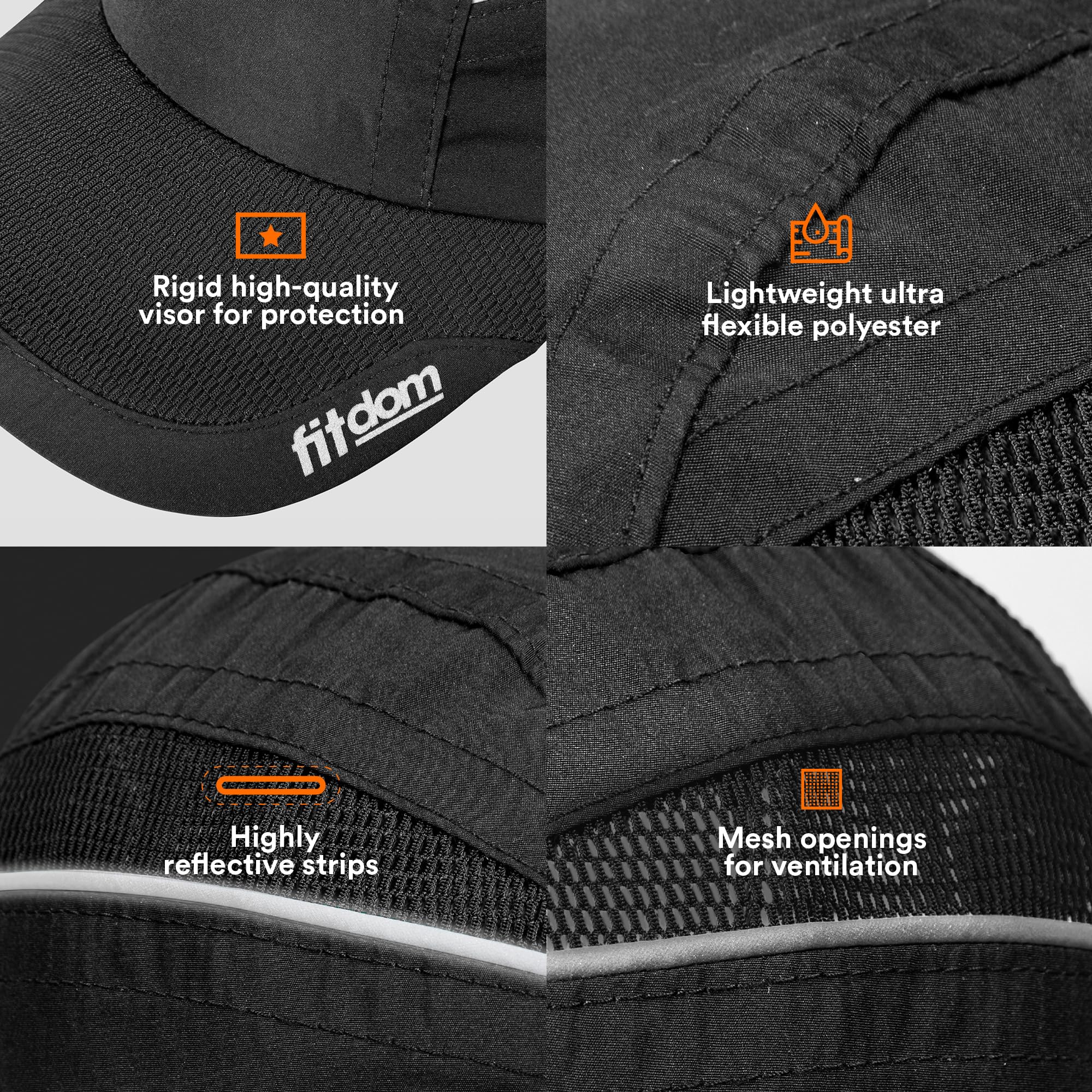 Fitdom Lightweight All Sports Cap Perfect Hat for Running, Hiking, Tennis, Golf & More White