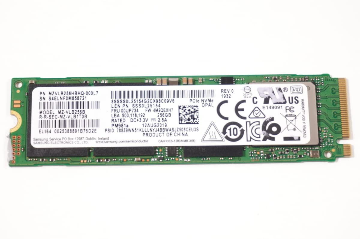 FMB-I Compatible with 00UP734 Replacement for 256GB TLC PCI Express M.2 2280 Internal SSD Drive 20VK001QUS L13