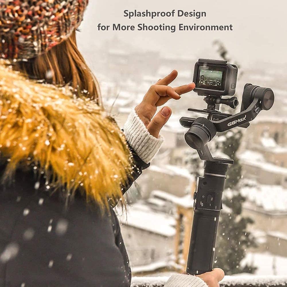 FeiyuTech G6 Max + Handle Grip Combo [Official] 3-Axis Camera Gimbal Stabilizer for Small Mirrorless/Pocket/Action Camera/Smartphone,200D M50 for SY ZV1 a6500 GH4 gopro/iPhone 14 13