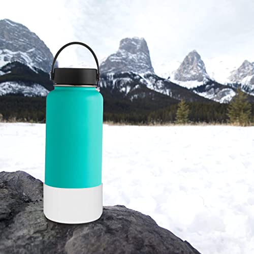 Flaskars Protective Silicone Boot for 12oz - 40 oz Hydroflask Water Bottles Anti-Slip Bottom Sleeve Cover Bumper (Fits 12-24 OZ, Black)