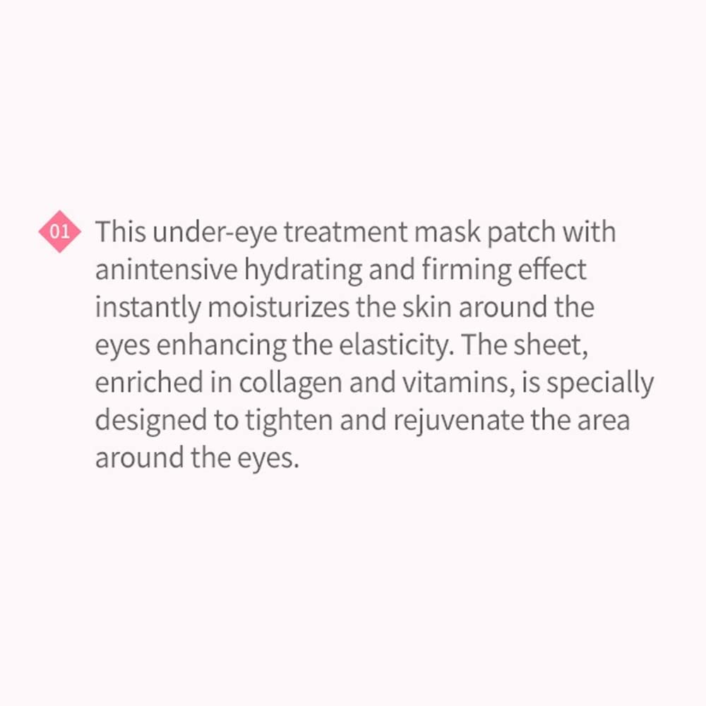 ETUDE Collagen Eye Patch, 0.14 oz. 10 pack | Revitalizing Under-Eye Treatment Mask Patch with Intensive Hydration and Tightening Effect