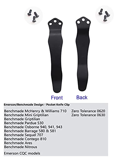 NC HAISDA 2pcs Pocket Knife Clip Portable DIY Deep Carry Practical Waist Accessories Solid Back Durable Tool (B)