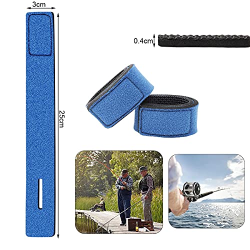 Fishing Rod Non-Slip Fixed Binding Rod Belt, Magic Bait Belt, Fishing Rod Non-Slip Fixed Binding Rod Belt, Adjustable Rotating Rod with Bracket, Fishing Tackle Tie Bag Accessories