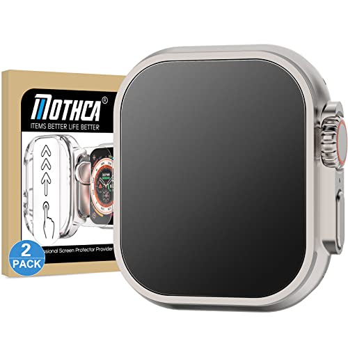 Mothca 2 Pack Tempered Glass Matte Screen Protector for Apple Watch Ultra 2 (49mm)/ Apple Watch Ultra (49mm) [Quick Fit Case] Auto-alignment HD Clear Touch Sensitive Anti-Scratch 9H Matte Glass Film