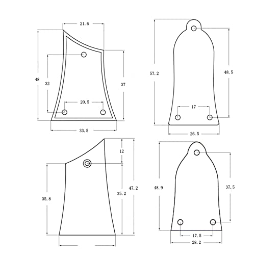 Plastic Truss Cover Plates, 5PCS Electric Guitar Truss Rod Cover Compact Size High Toughness Good Protection for Musical Instruments