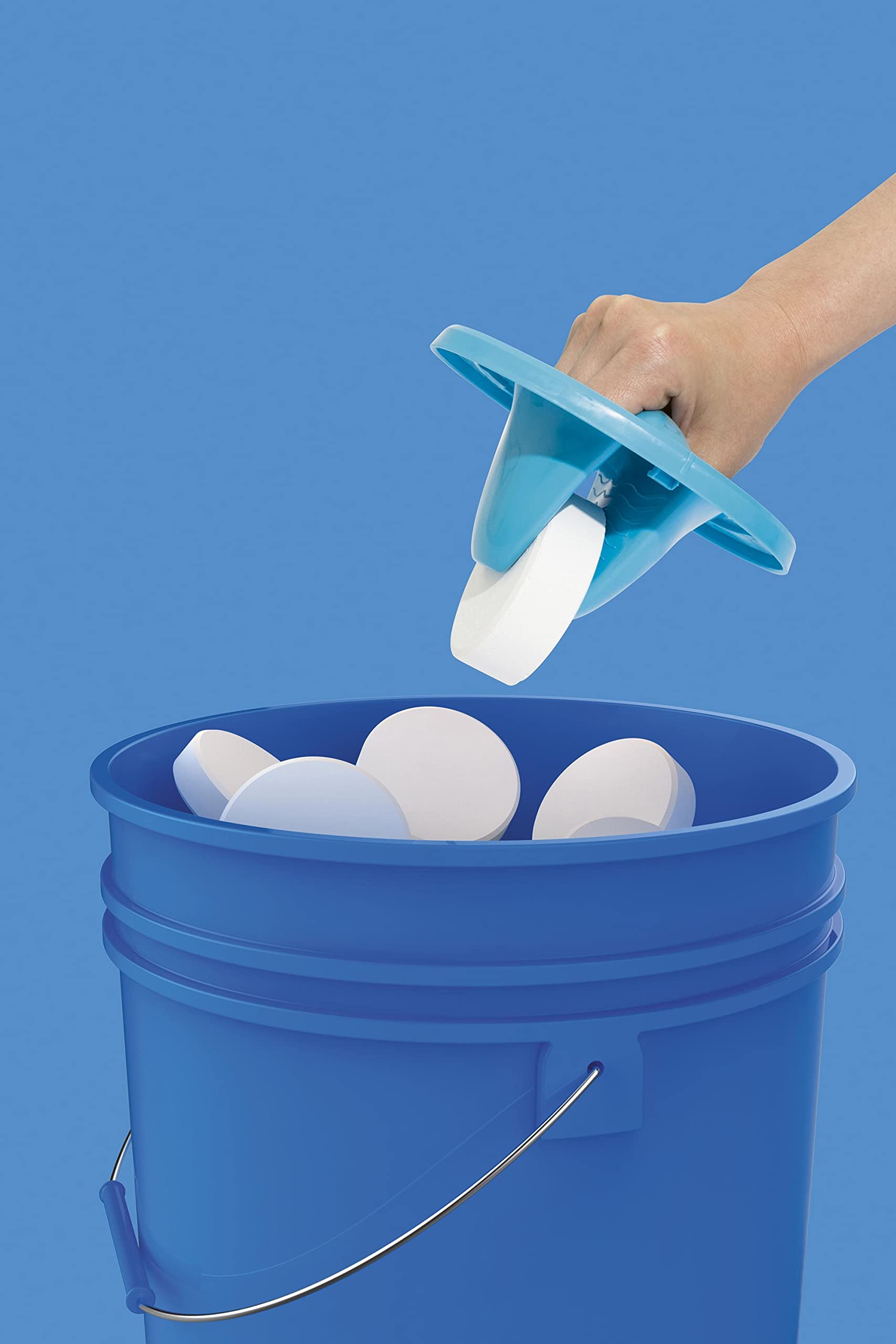 Flowclear Floating Pool Chemical Dispenser with ChemGuard Glove