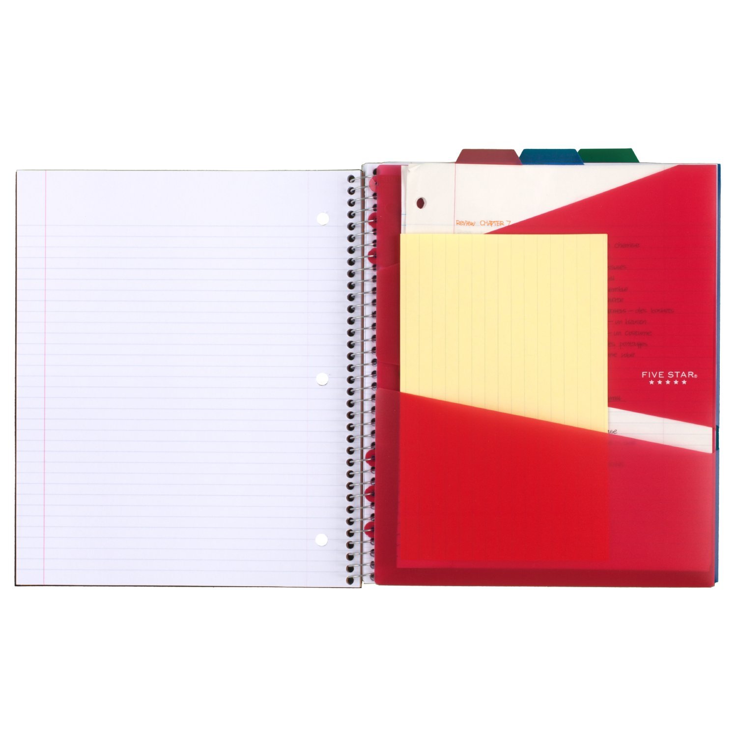 Five Star 2-Pocket Dividers, Tabbed, Colors Will Vary, 3 Pack (81210)