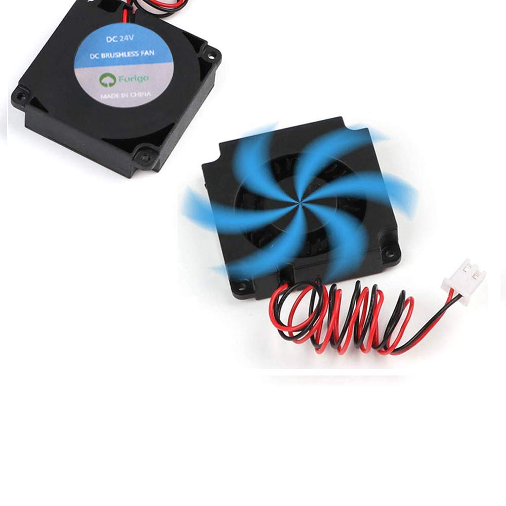 Furiga 40mm Fan 24V Cooling DC Brushless Fan 4010 0.07A 40mm x 40mm x 10mm Hydraulic Turbo with XH2.54-2P Wire for 3D Printer 2PCS