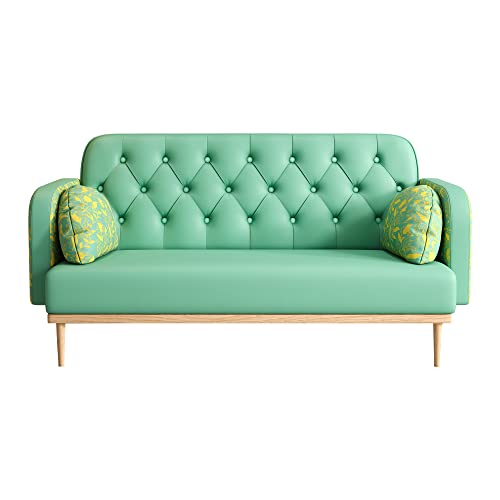 PHOYAL Loveseat Sofa, Mid Century Modern Decor Love Seat Couch, 56" 2-Seater Sofa Double seat Modern Sofa for Living Room, Apartment, Studio,Office & Small Space (Green)