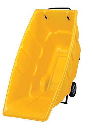 Vestil TDT-100-LD-YELLOW Plastic Light Duty Tilt Truck 1 Cubic Yard 850 Lb. Capacity Yellow