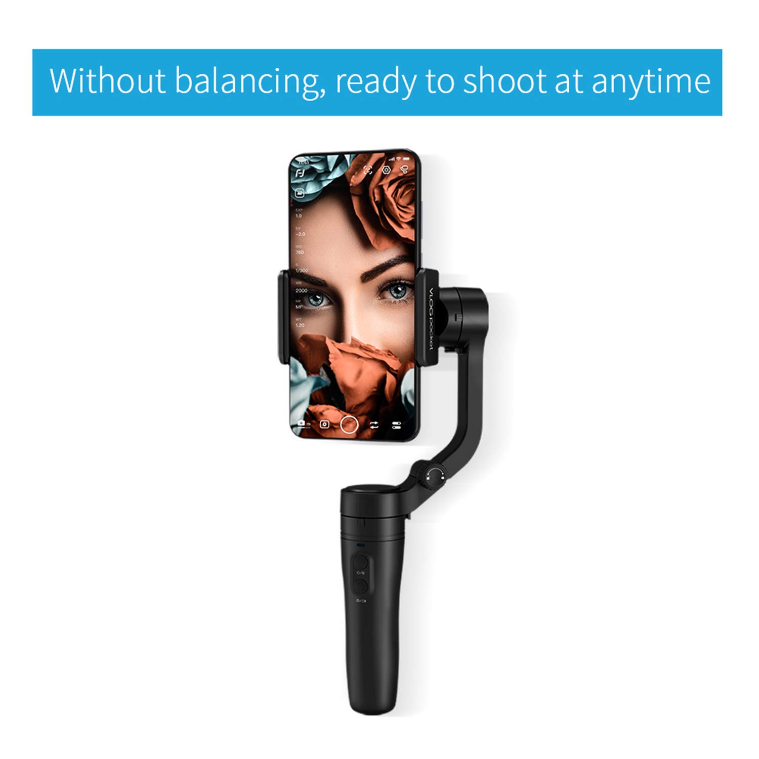 FeiyuTech Vlog Pocket Handheld Phone Gimbal Smartphone Stabilizer for iPhone12/11/X/Xs/XR/8/7Plus/6,Xiao Mi,Samsung Huawei Android iOS Smartphones,Max 0.53lb,Phone Width 42to88mm,Official-Authorized
