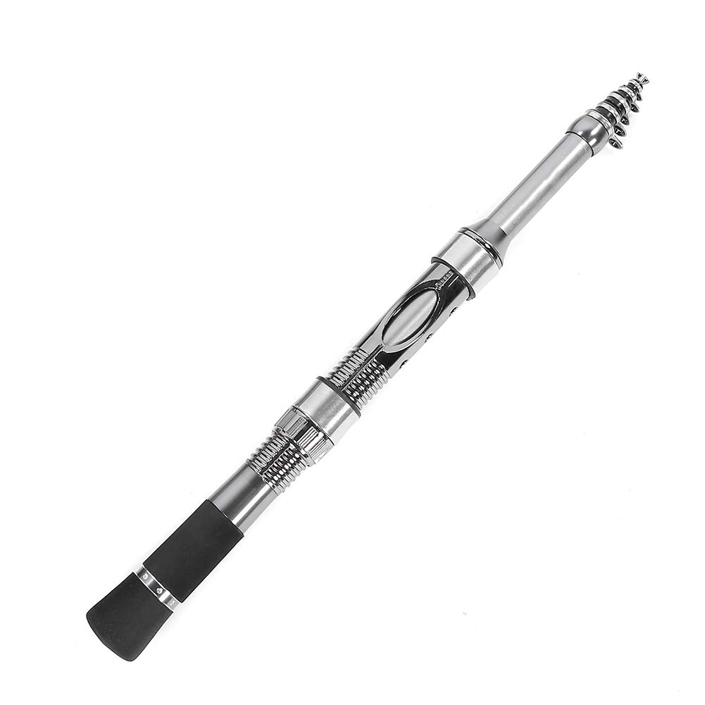 Fishing Rod with Premium Carbon Fiber Material Retractable Spinning Trolling Rod Telescopic Pole Tackle Accessory(150cm)