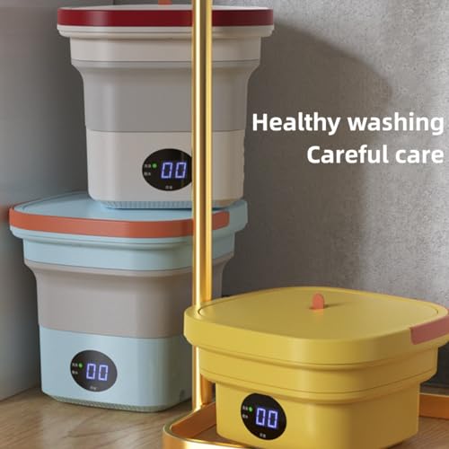 Folding Washing Machine,6L Portable Washing Machine,Mini Washing Machine with 3 Modes Deep Cleaning for Underwear, Baby Clothes, or Items, Foldable Machine Apartments, Camping, Travel (Blue)