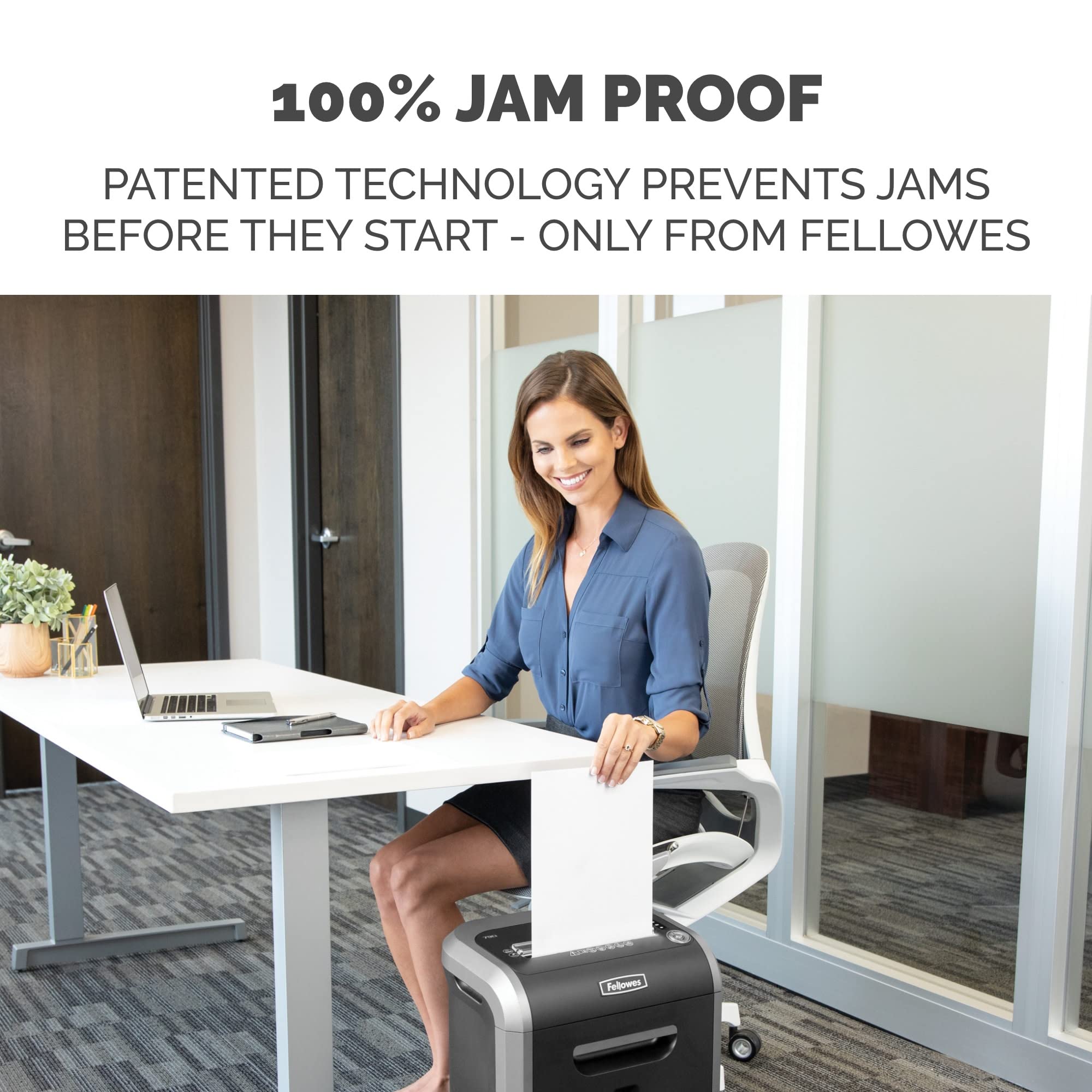 Fellowes Powershred 79Ci 16-Sheet 100% Jam-Proof Heavy Duty Crosscut Paper Shredder Machine for Office and Home, Black/Dark Silver 3227919