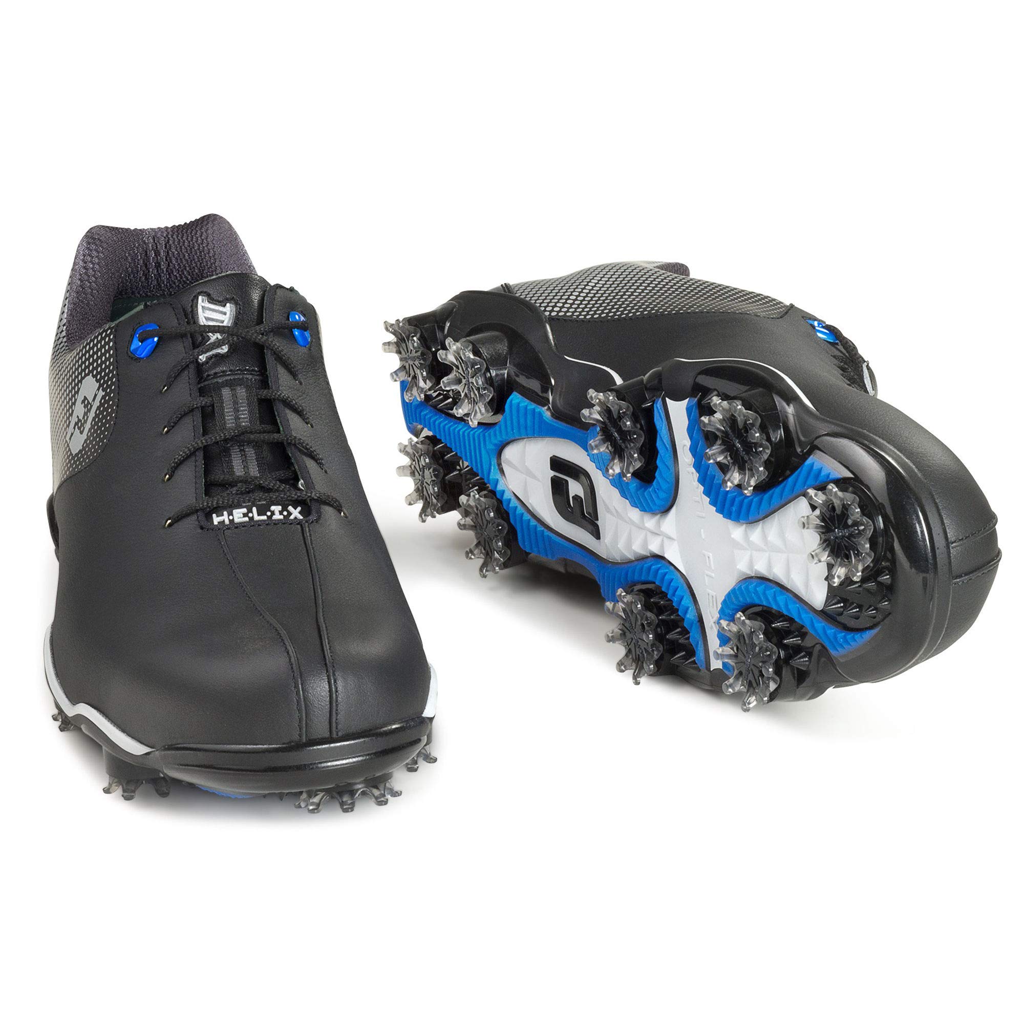 FootJoy Men's D.N.A. Helix-Previous Season Style Golf Shoes Black 9 XW US