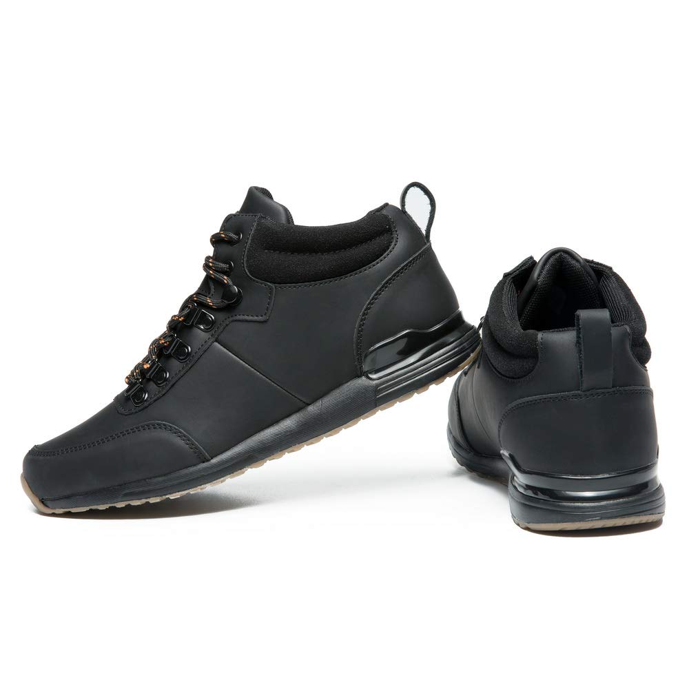 FITONE Men's Waterproof Boot Mid Ankle Boot Free Hiker Hiking Boot (Black, Numeric_9)