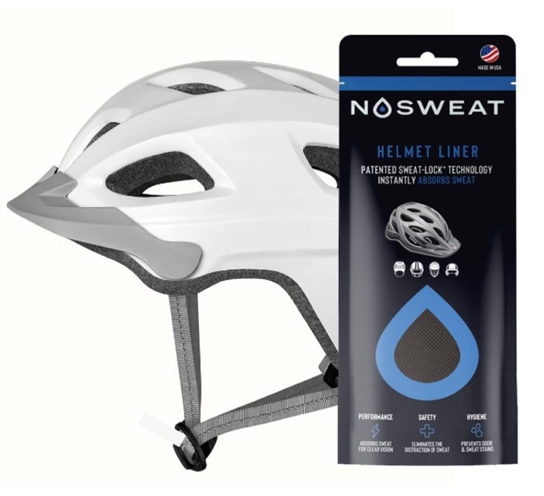 Football Helmet Sweat Liner & Sweatbands by NoSweat 3 | 6 | 12 | 25 Pack (6)