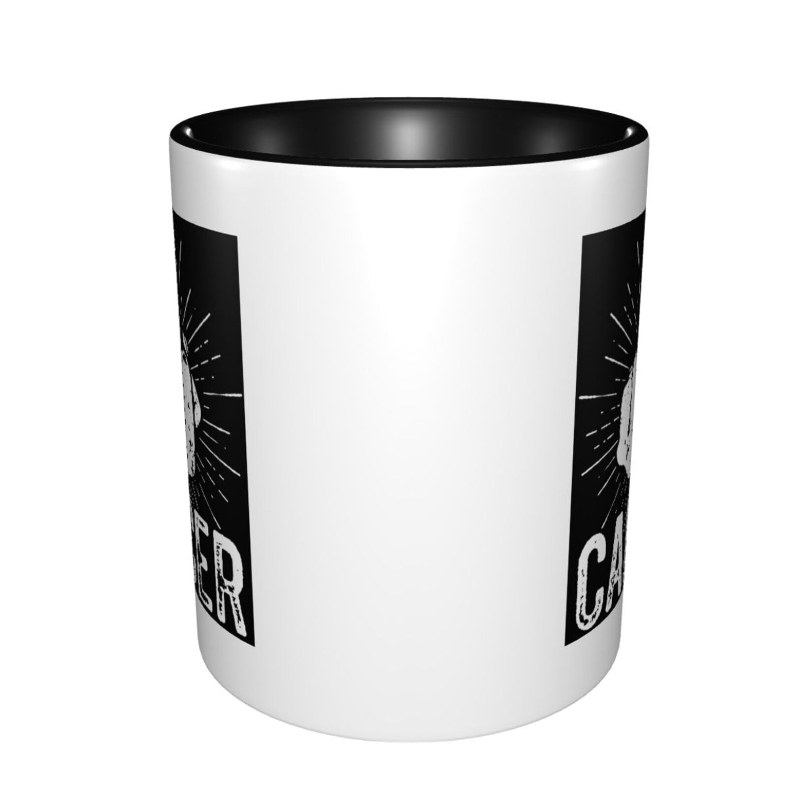 Fk Cancer Coffee Mug Funny 11 Oz Coffee Cup Two Tone Mug Gifts For Girlfriend Ceramic Mug Easy To Hold & Clean