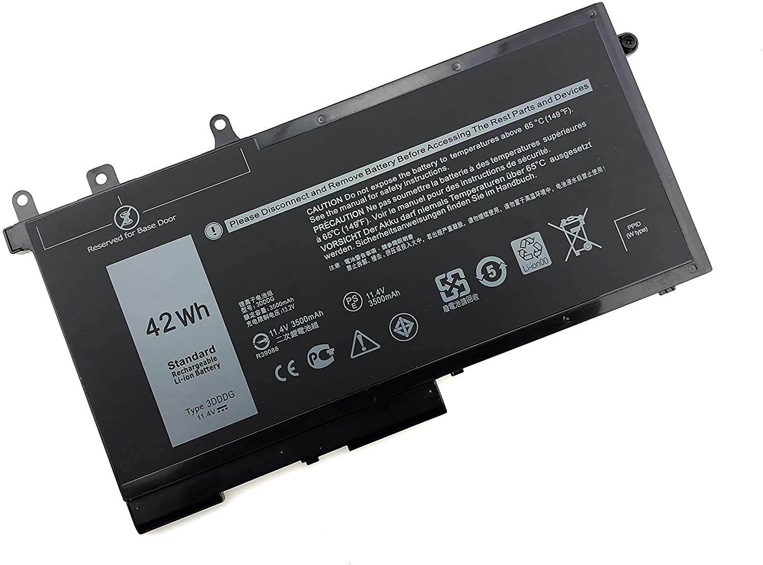 FLIW 3DDDG Replacement Battery Compatible with Dell Latitude E5280 E5480 E5580 5280 5288 5290 5480 5488 5490 5491 5495 5580 5590 Precision 3520 3530 Series 049XH 45N3J 3VC9Y RRJDX [11.4V 42Wh]