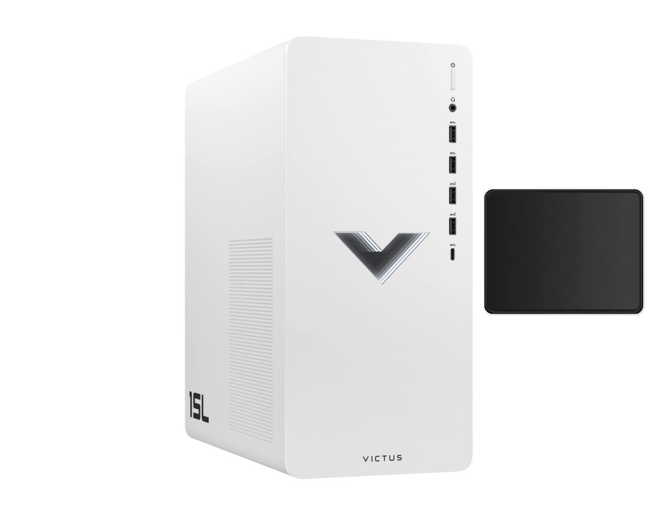 HP 2022 Newest Victus 15L Gaming Premium Desktop | Intel Core i5-12400 | NVIDIA GeForce GTX 1660 | Windows 11 | White | with Mouse Pad Bundle (White, 8GB RAM | 256GB SSD)