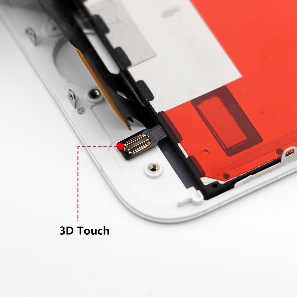 for iPhone 8 Plus Screen Replacement White 5.5 inch,YOXINTA 3D Touch LCD Screen Digitizer Replacement Frame Display Assembly Set with Repair Tool Kit (iPhone 8 Plus Screen, White)