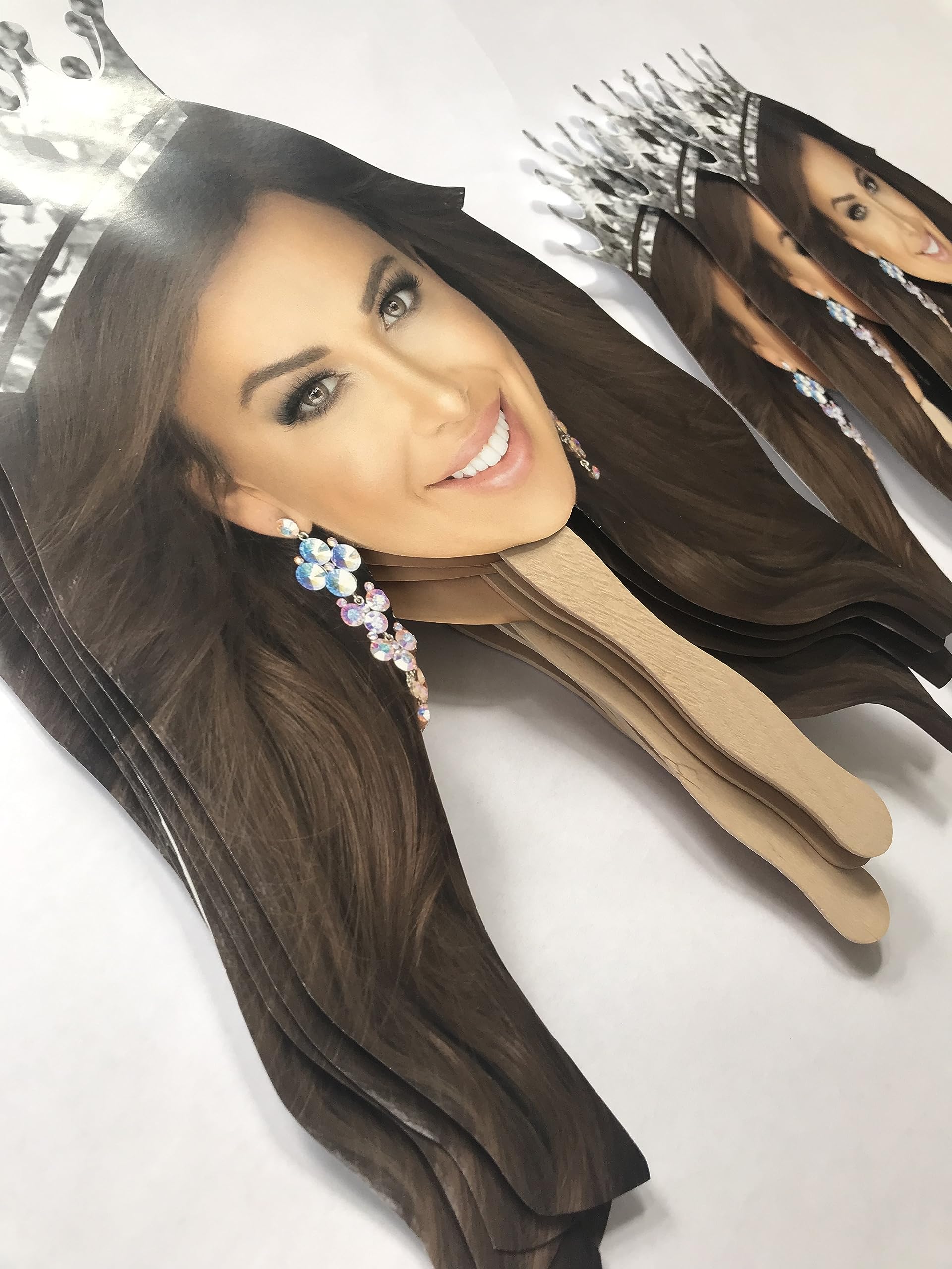 Face Cut Out on a Stick, 6 pack on a head paddle Photo Booth prop, 12 x 18 Fat Face Party Celebration Fun Digital Accessory