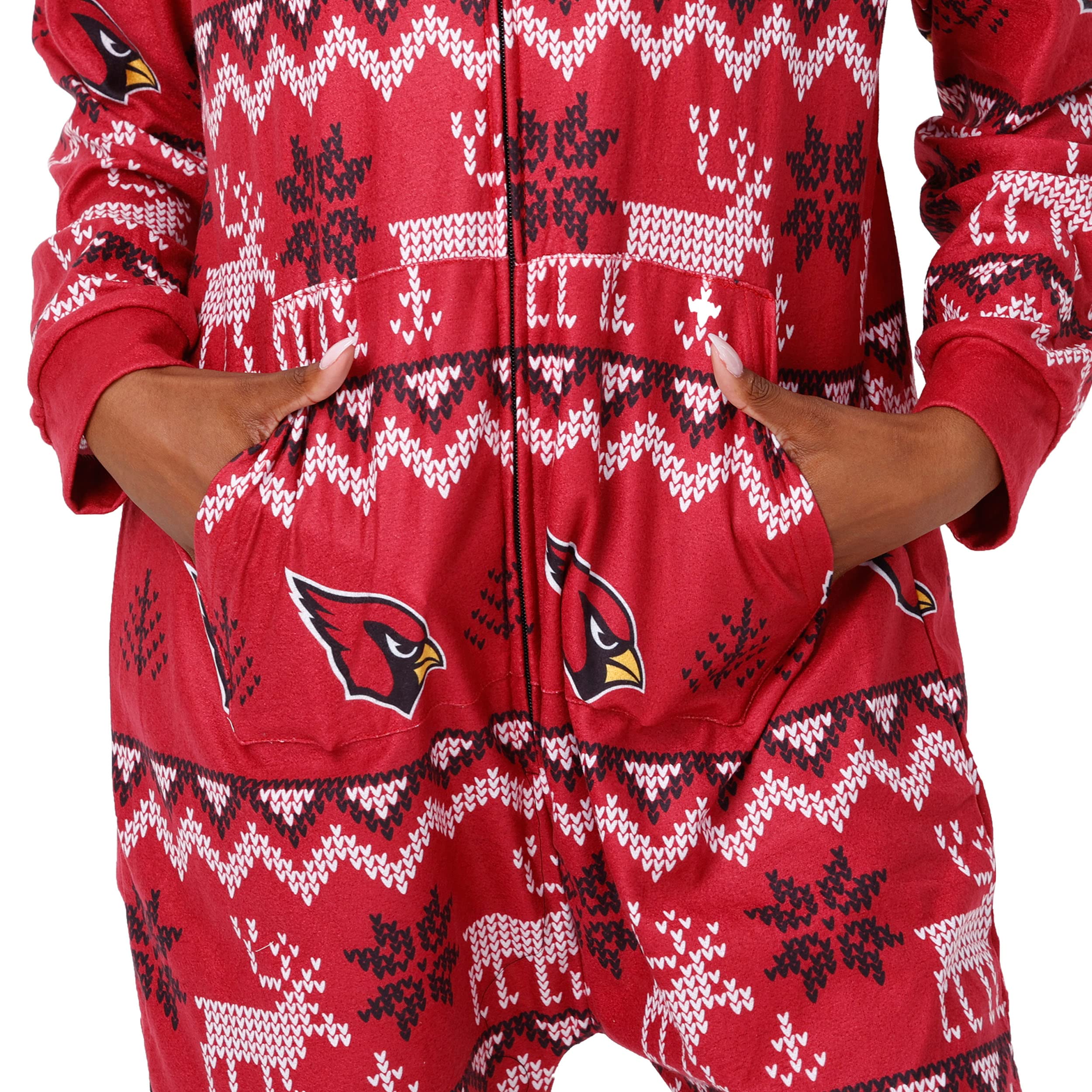FOCO Los Angeles Chargers NFL Mens Ugly Pattern One Piece Pajamas - S