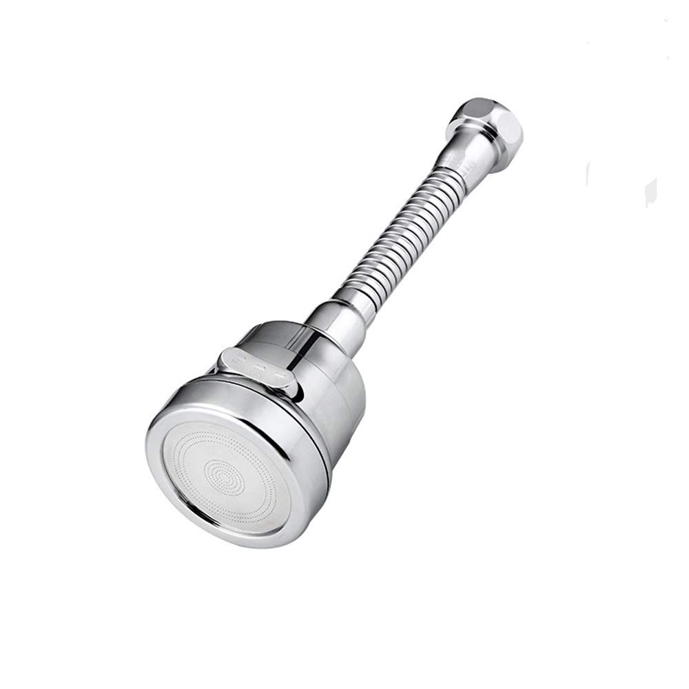 Faucet Water Filter, 360 ° Rotatable Faucet,Moveable Kitchen Tap, Splash Proof Filter, High Pressure Faucet Aerator Head Universal Copper Connector, 3 Adjustment Modes Faucet Sprayer (mid-length)
