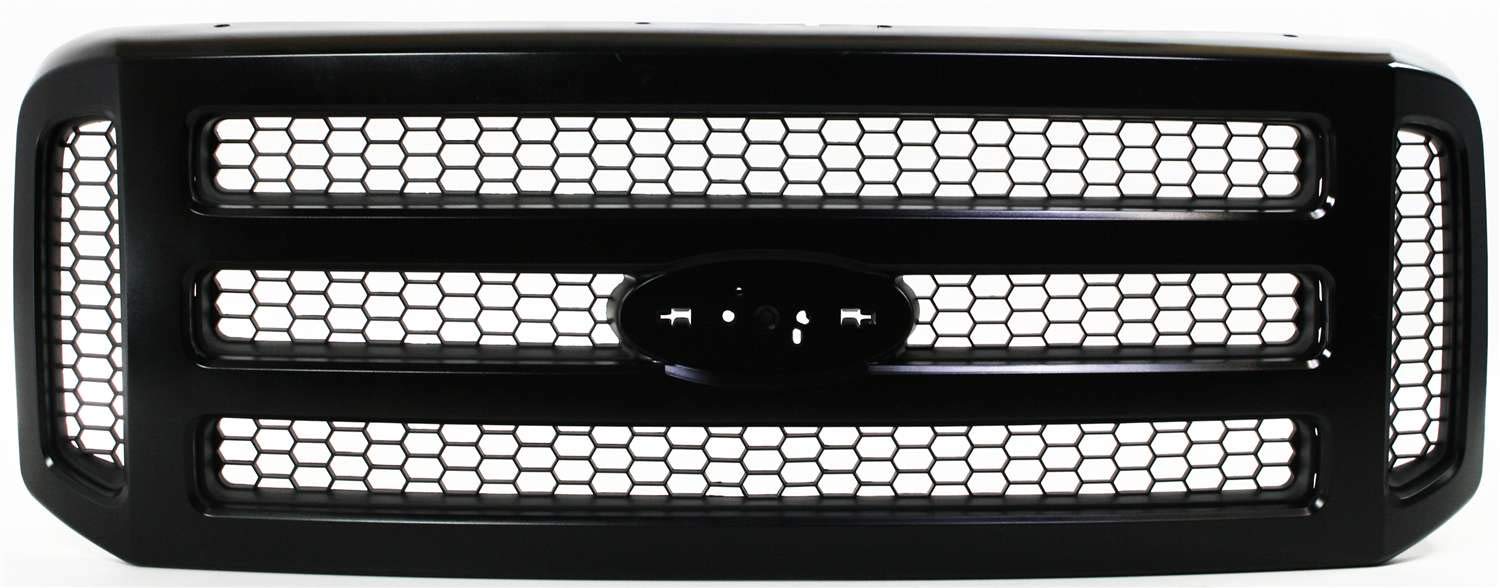 Evan Fischer Grille Assembly Compatible with 2005-2007 Ford F-250 Super Duty, Fits 2005-2007 Ford F-350 Super Duty, Fits 2005-2007 Ford F-450 Super Duty Painted Black Shell and Insert FO1200457