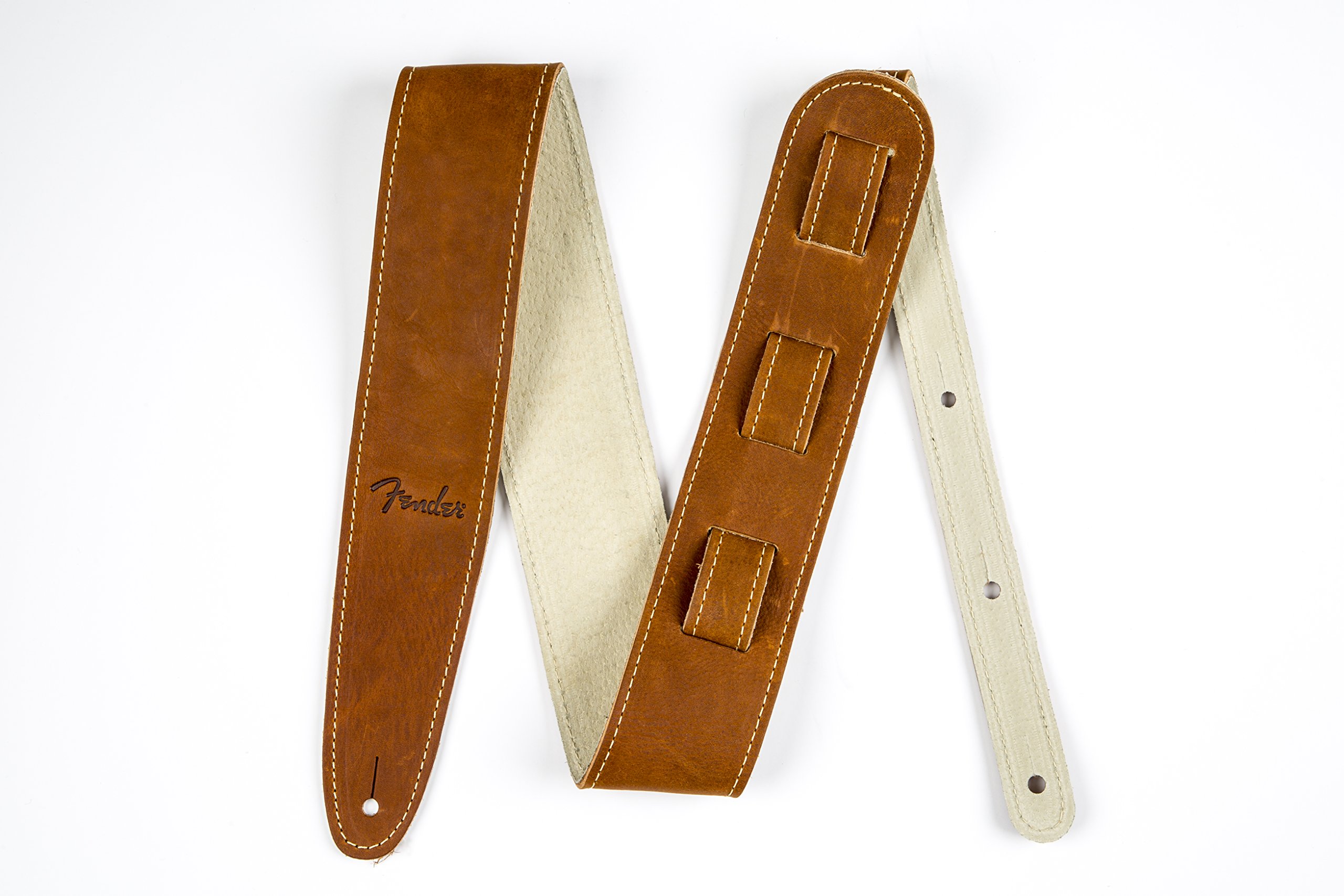 Fender Ball Glove Leather Guitar Strap, 2.5in, Brown