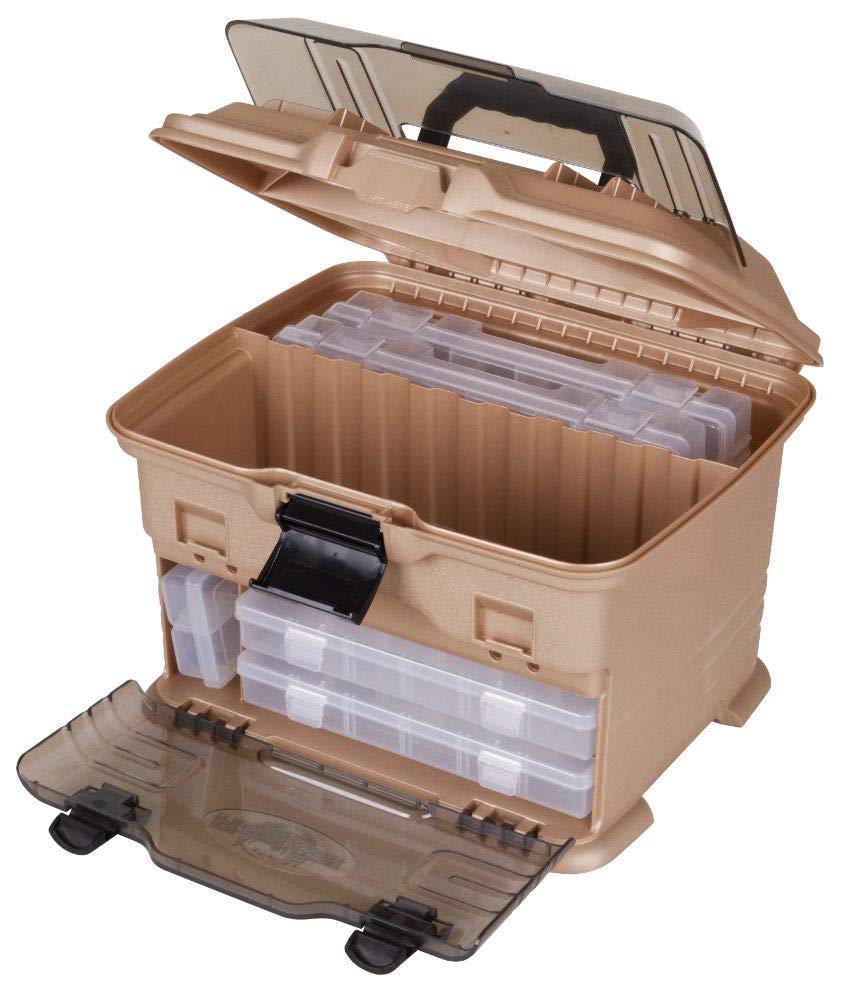 Flambeau Outdoors T4 Smoke Multiloader, Portable Fishing & Tackle Storage Box, Gold/Black
