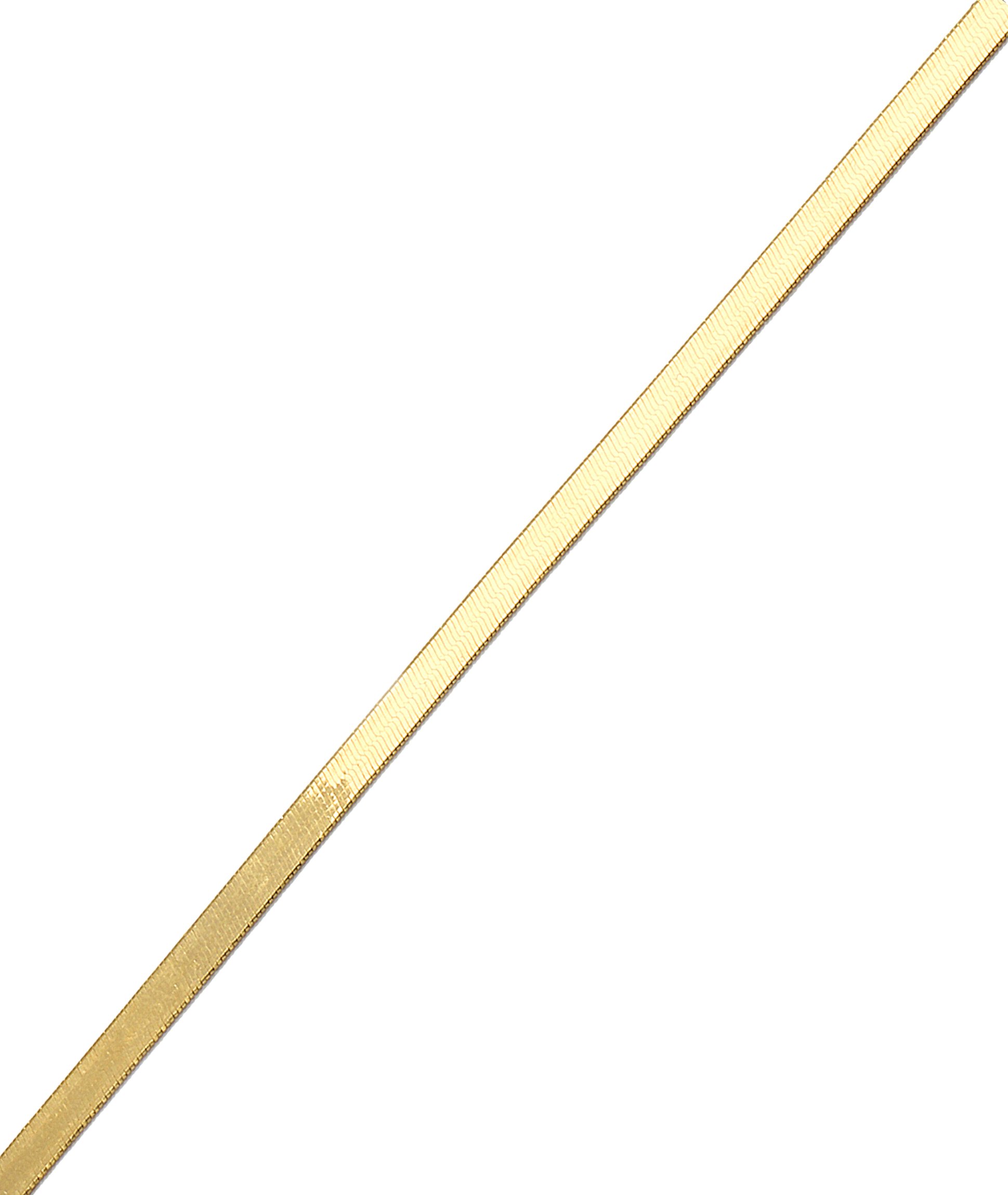 Floreo 10k Yellow Gold 3mm Silky Herringbone Chain Necklace - 18 inch
