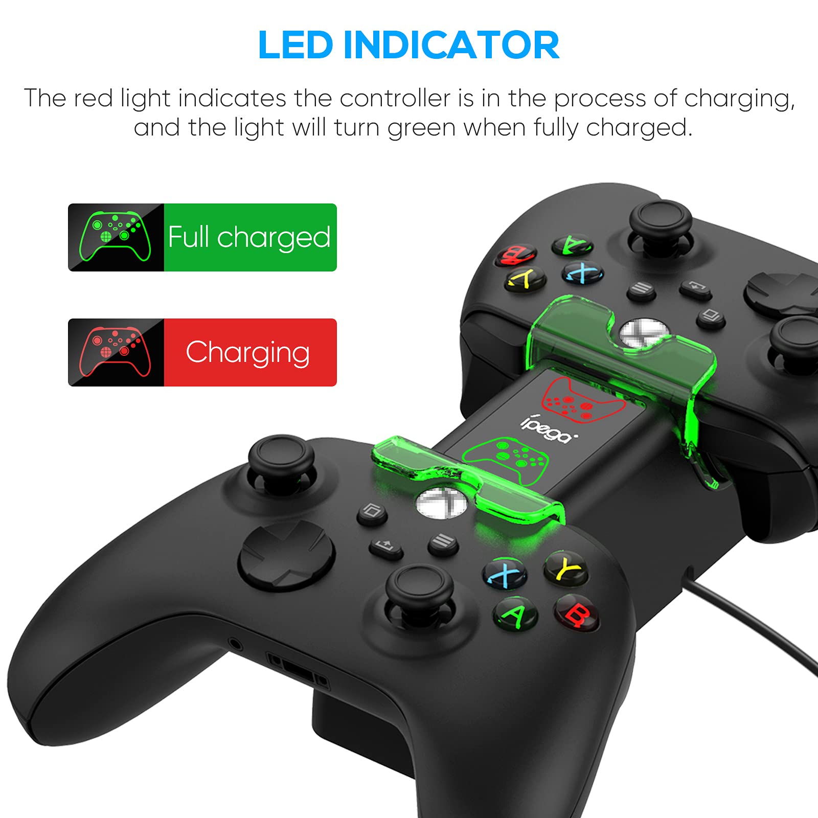 FYOUNG Dual Controller Charger Station Replacement for Xbox Series X/S, Charging Dock with 2 x 1400mAh Rechargeable Battery Pack and LED Indicator for Xbox Series X/S