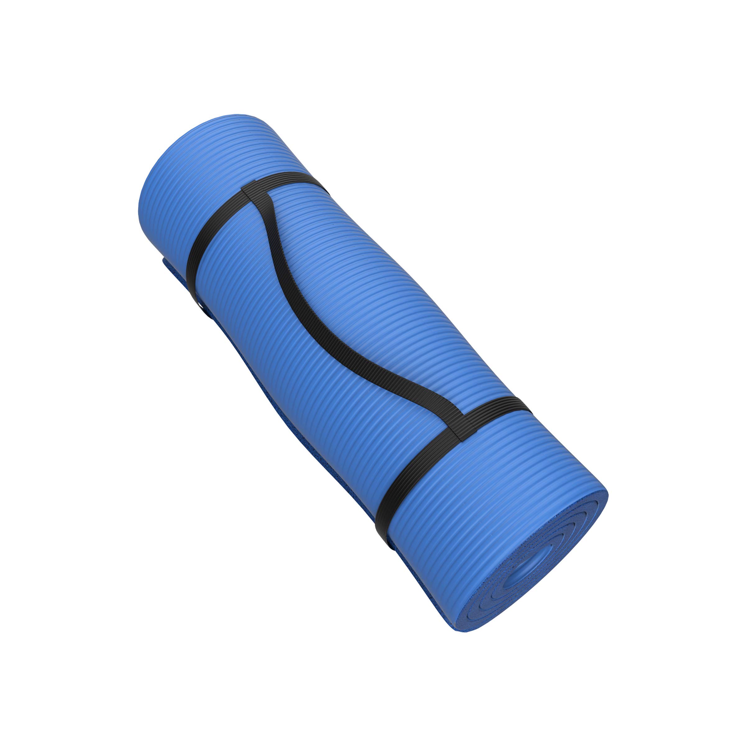 Foam Sleeping Pad for Camping - 0.75-Inch-Thick Waterproof Sleep Pad with Carry Straps for Cots, Tents, or Sleepovers by Wakeman Outdoors (Blue)