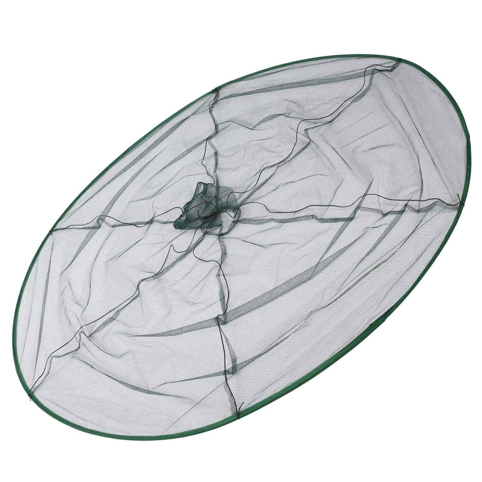 Foldable Fishing Shrimp Cast Net Nylon Fishing Tool Accessories for Fishing Enthusiasts, Round, Green