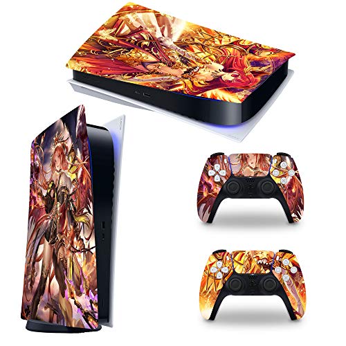 Flame Girl - PS5 Skin Console - PS5 Controller Skin Cover Vinyl Decal Protective ( Only fit PlayStation 5 regular)