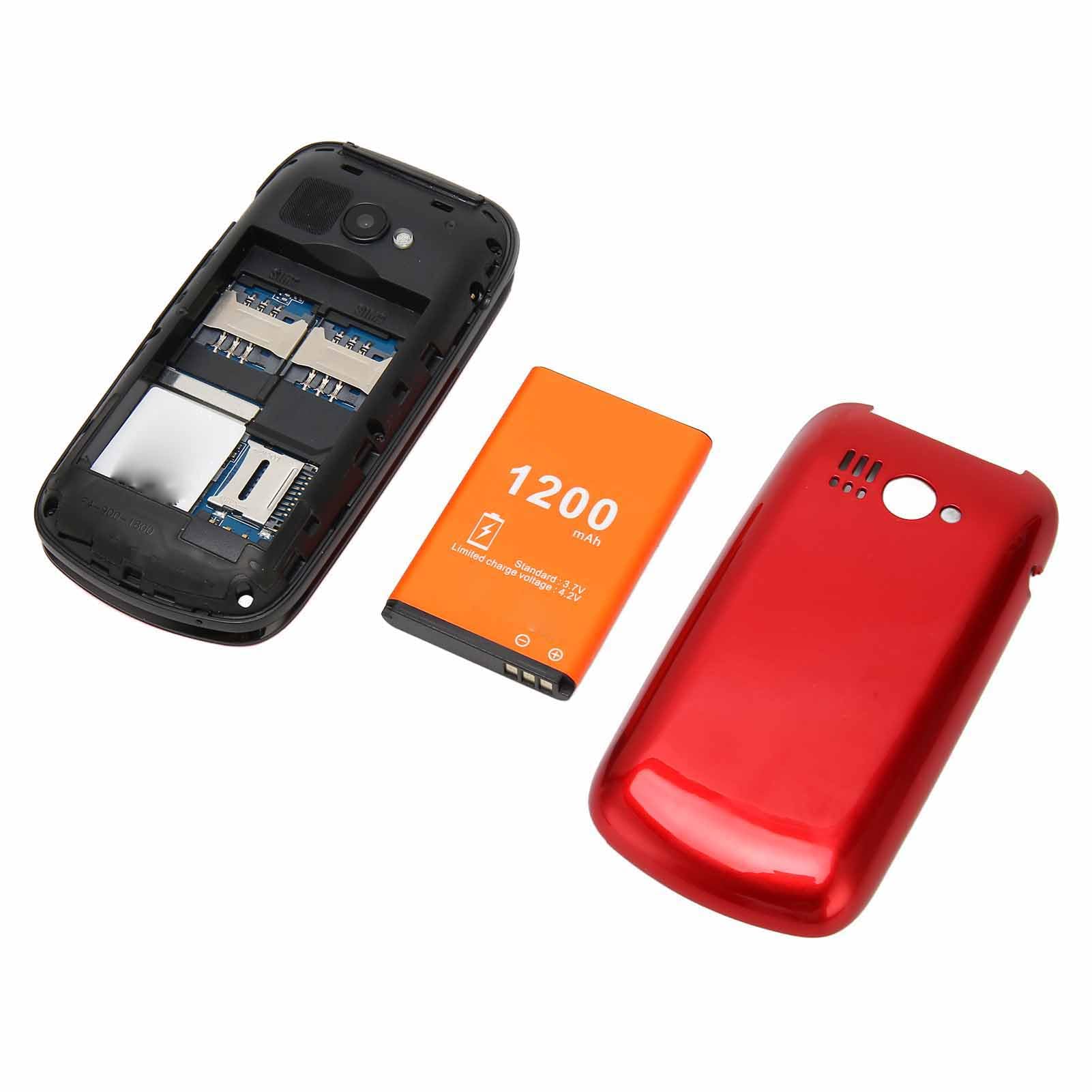 Flip Phone for Seniors 2G, GSM Cell Phone Unlocked, 1.77inch Color Display Screen, Dual SIM Card, 2.8 Inch Screen Big Mobile Phone Support Flashlight Camera MP3,1200mAh High