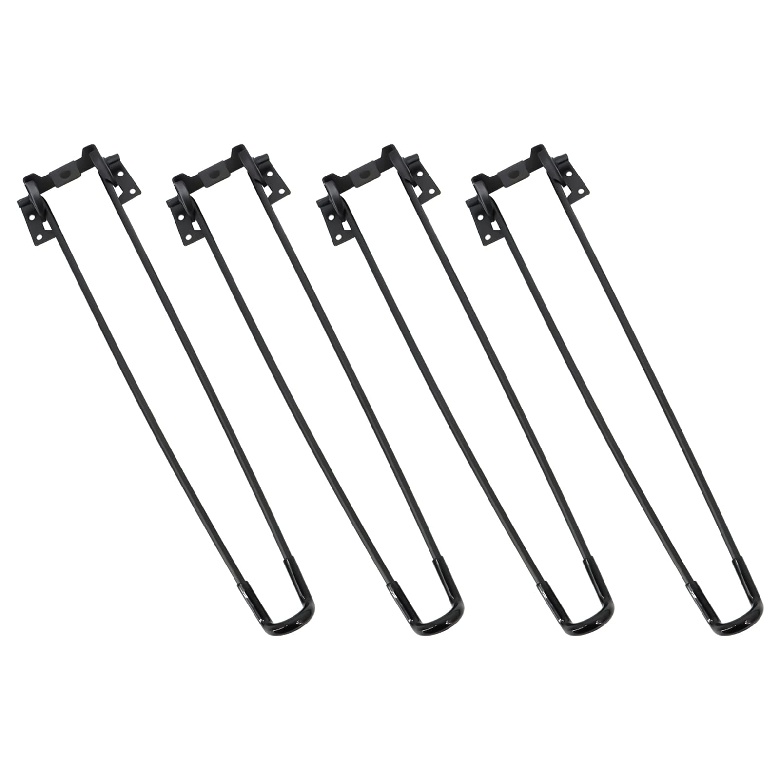 Foldable Hairpin Leg, 16" Metal Folding Table Legs, Heavy Duty Black Furniture Legs for Bench, Coffee Table, Laptop, Mini Computer Desk with Mounting Screw