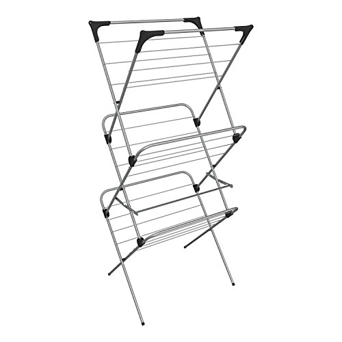 Vileda Sprint 3-Tier Indoor Airer, Steel, Silver, 6 x 68 cm