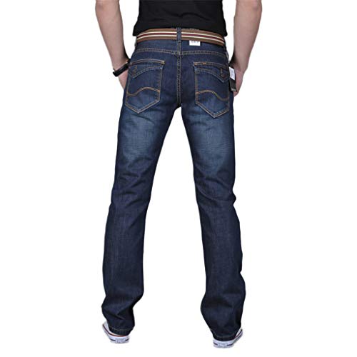 Forthery Stretch Regular Classic Fit Blue Denim Jeans for Men Jogger Jeans Teen Boys Slim Fit Leg Denim Pants(Blue,32)