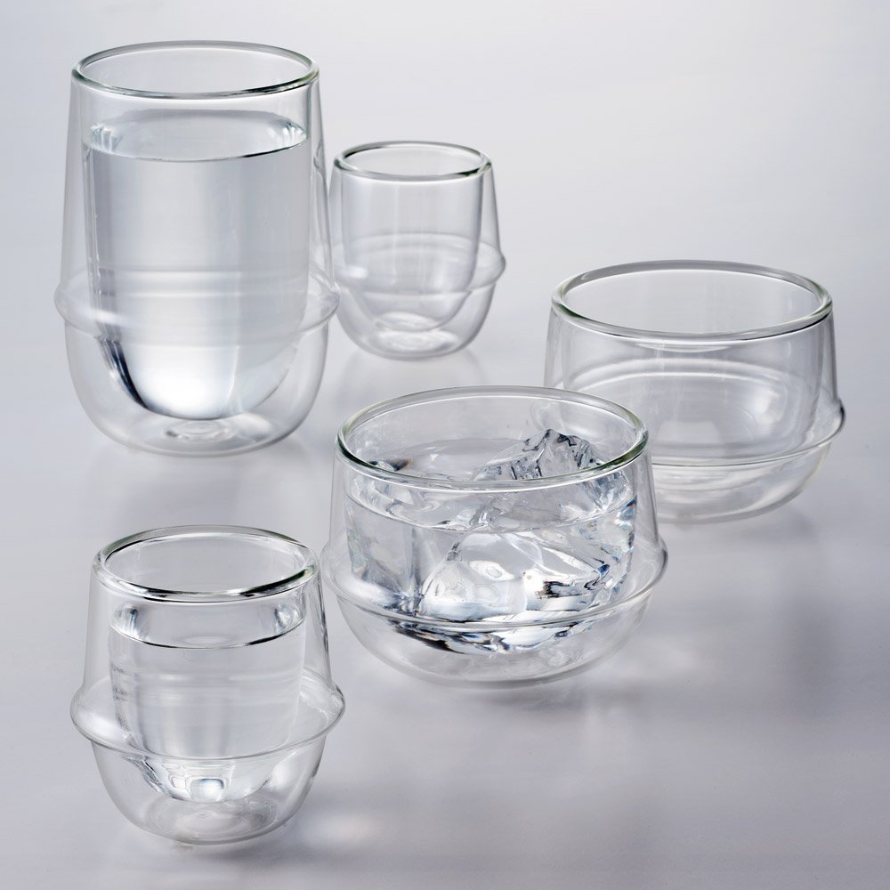 Kinto Set of 2 Double-Walled KRONOS 80 ml Espresso Cups - Maintain Temperature - Prevent Condensation