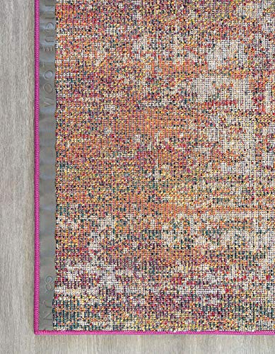 Unique Loom Richmond Collection Area Rug - Medallion (2' x 6' 1" Runner, Multi/ Black)