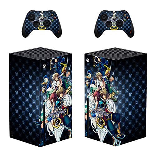FELIPE SEIJI KUBA Xbox Series X Skin Set Vinyl Decal Skin Stickers Protective for Xbox Series X Console Kinect 2 Controllers - Kingdom Hearts
