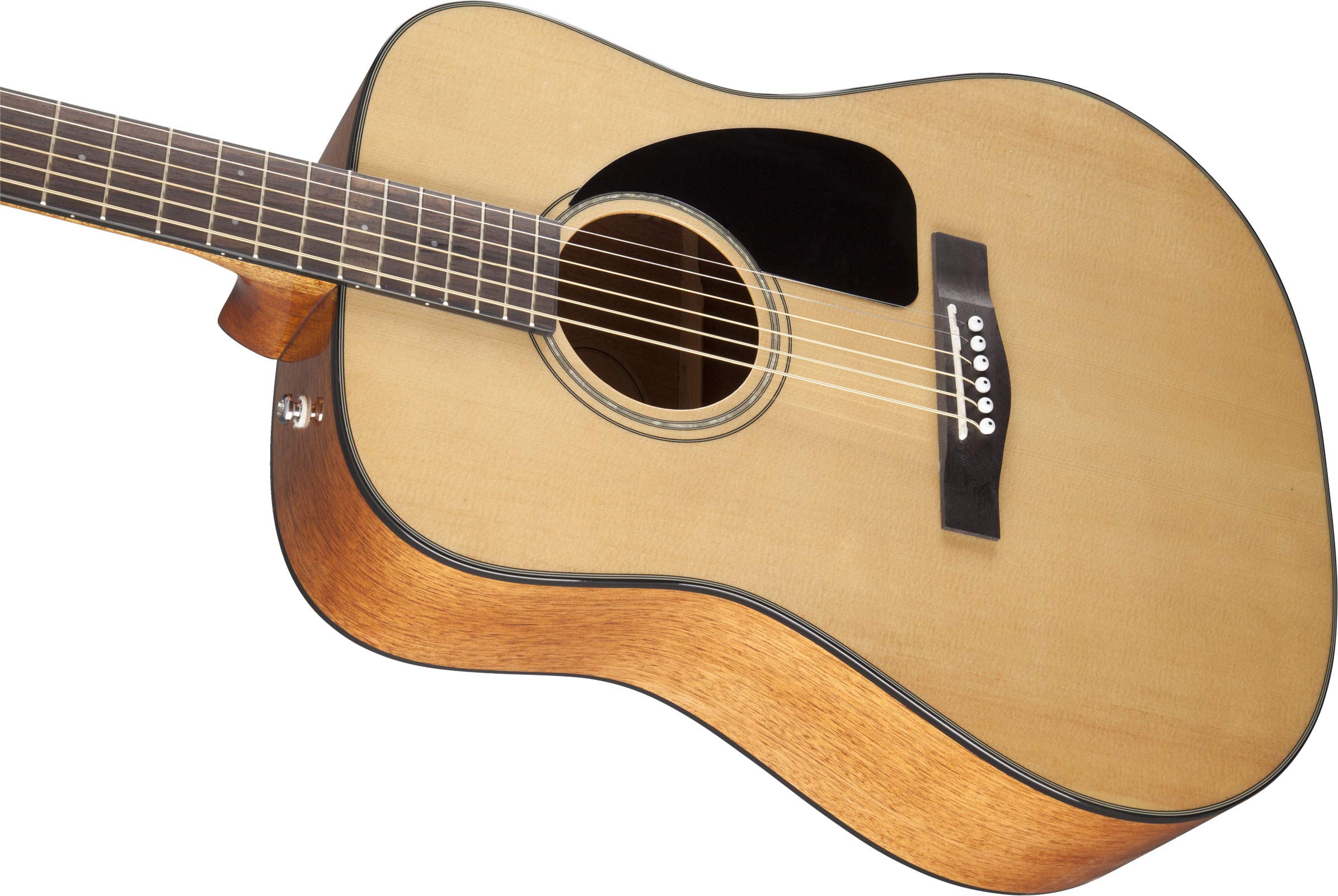 Fender CD-60 Dreadnought Acoustic Guitar - Natural Bundle with Hard Case, Strap, Tuner, Strings, Picks, Fender Play, Instructional Book, and Austin Bazaar Instructional DVD