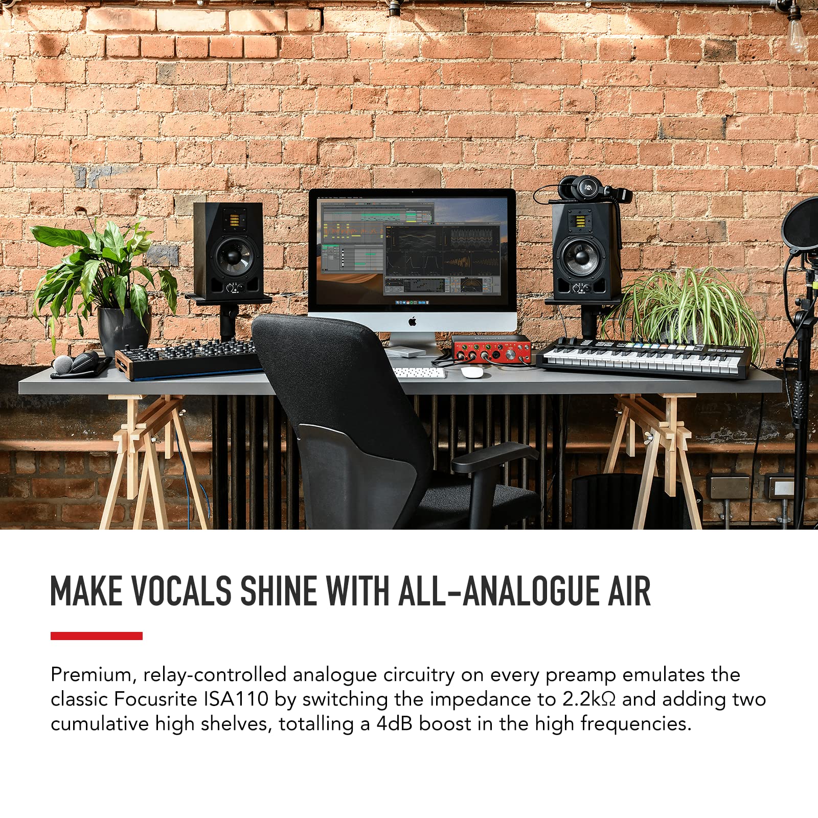 Focusrite Clarett+ 4Pre USB Studio-Grade Audio Interface for Music Makers — Four Low-Noise, Low-Distortion Mic Preamps providing True-To-Life Sound