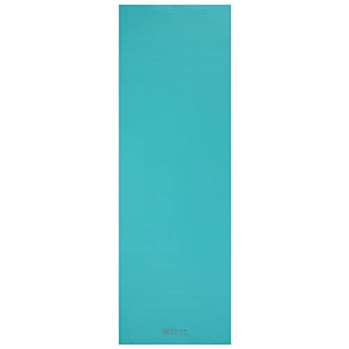 Gaiam Essentials Premium Yoga Mat with Carrier Sling, Teal, 72 InchL x 24 InchW x 1/4 Inch Thick